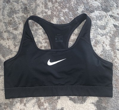 Nike Black Removable Pads Racer Back Sports Bra Medium DRI-FIT | eBay