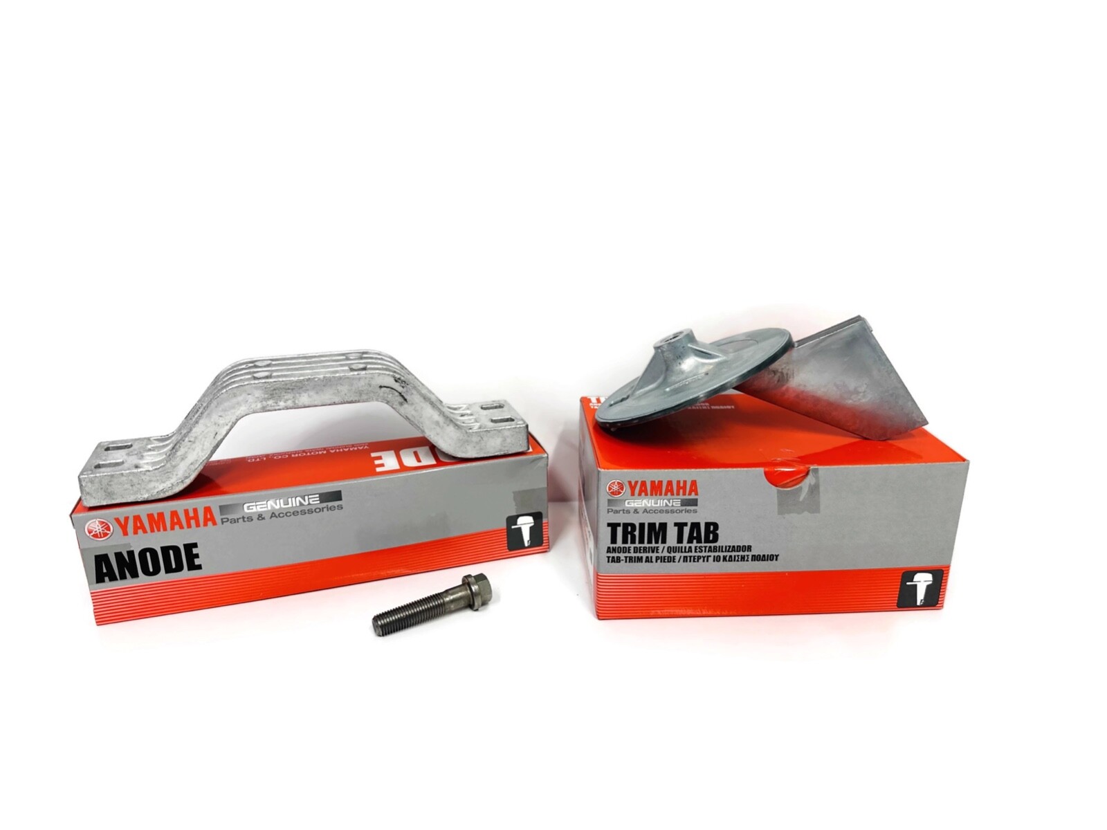 YAMAHA F150 & 150 HP 2-Stroke Trim Tab & Bracket Anode Bolt Kit 6J9 ...