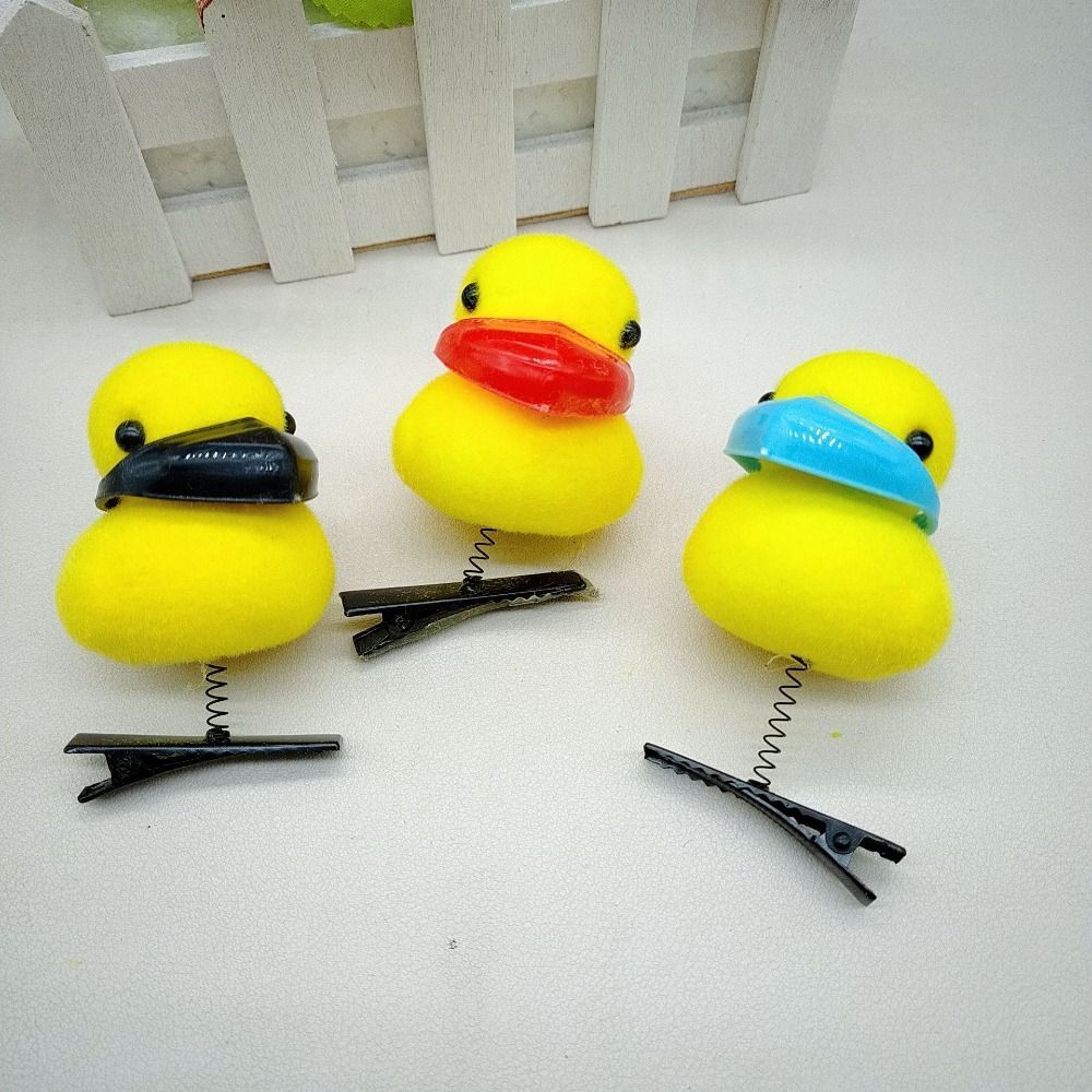 5pcs Cartoon Little Yellow Duck Hairpin 3D Animal Children Hair Clip | eBay