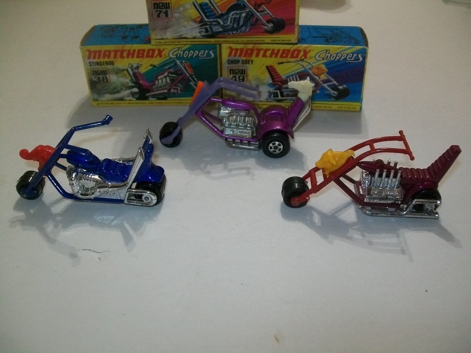 VINTAGE LOT OF 3 MATCHBOX SUPERFAST CHOPPERS MIB ( no. 38, 49 & 71 ) | eBay