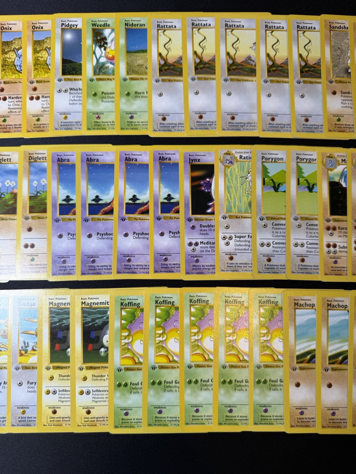 Huge Collection Bulk Lot 66 ALL 1st Edition Base Set Shadowless Pokemon ...