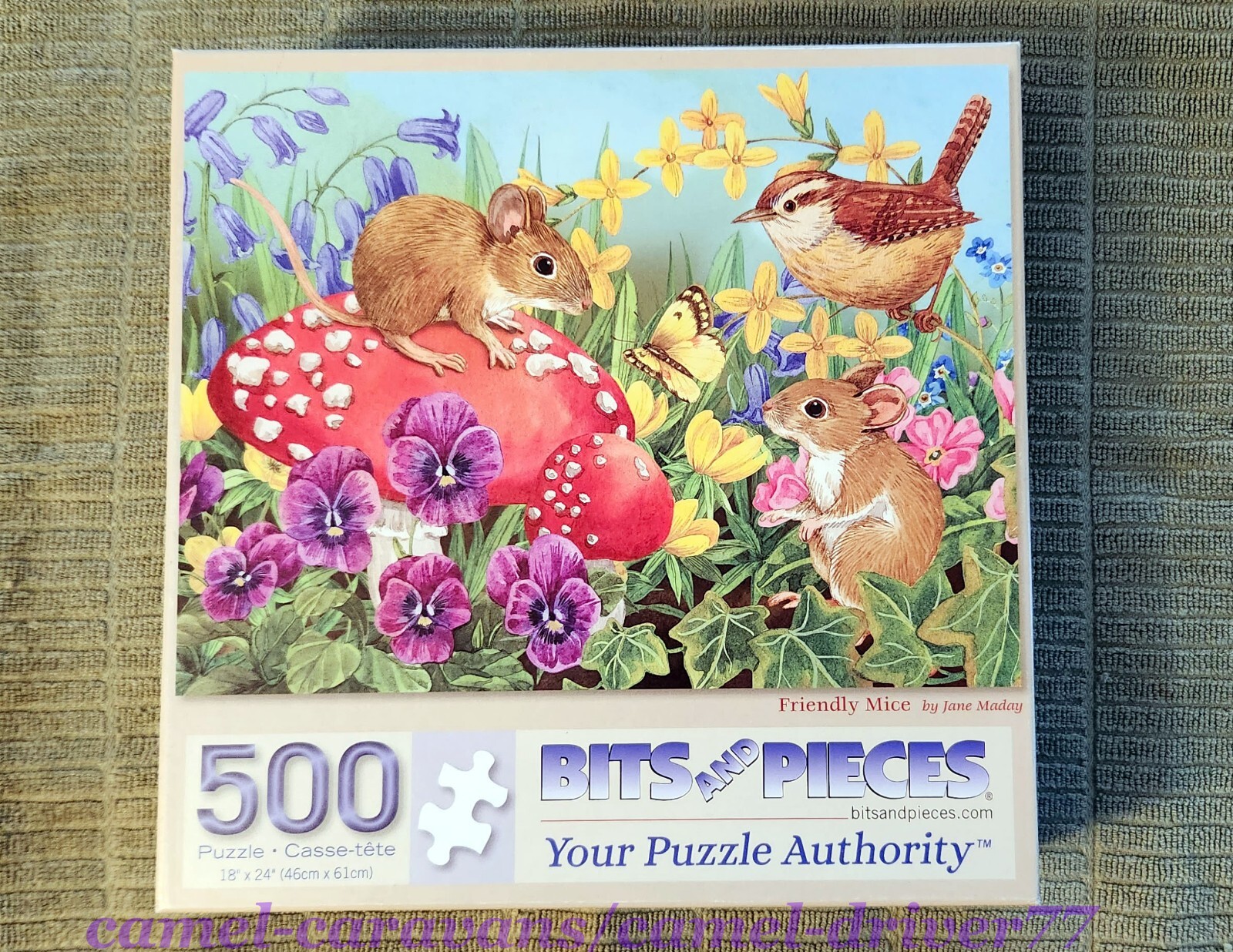 BITS & PIECES 500 Pc Jigsaw Puzzle FRIENDLY MICE Jane Maday GARDEN ...