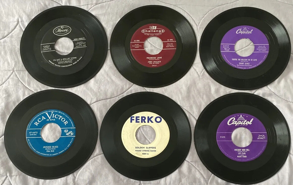 LOT OF 6-RECORDS 50's COUNTRY VARIOUS ARTISTS & LABELS. {#51} | eBay