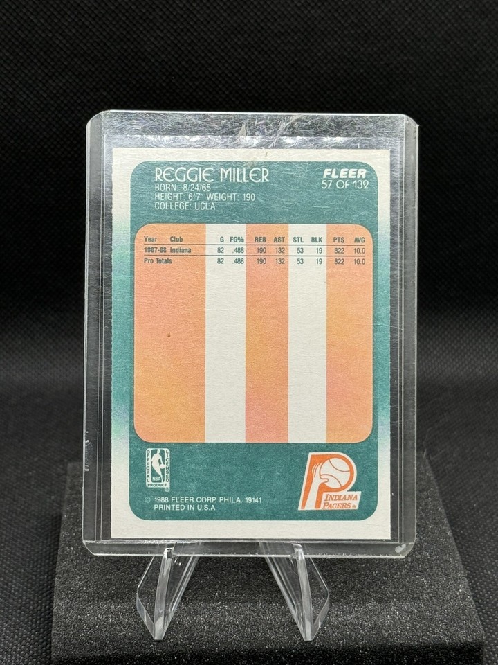 1988-89 Fleer - #57 Reggie Miller (RC) Rookie Indiana Pacers | eBay