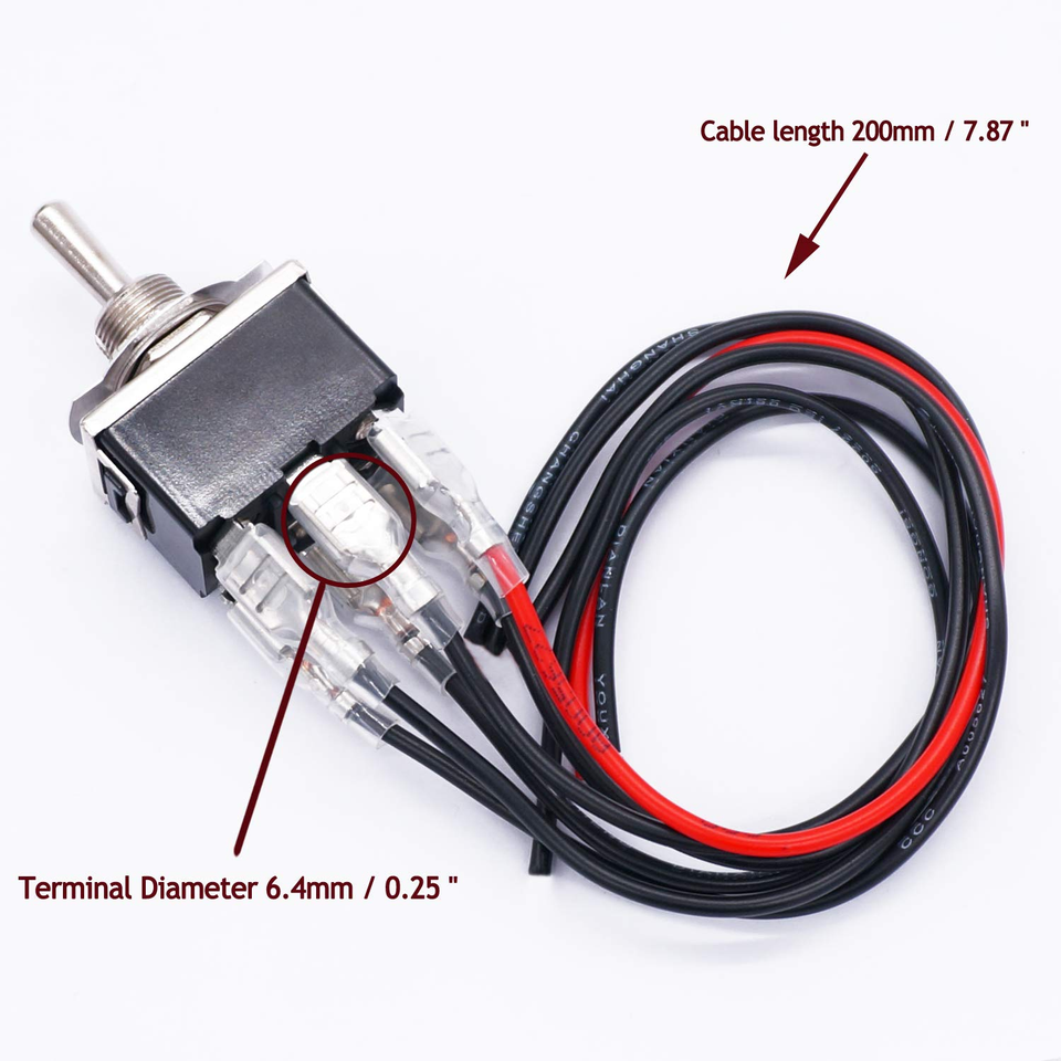 TWTADE 3 Pcs Momentary Rocker Toggle Switch-6 Pin DPDT 16A 250VAC ...