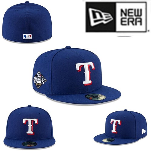 NEW Texas Rangers Blue World Series AIl-Star Game 59FIFTY Fitted Hat ...