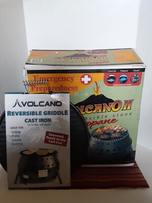 Volcano 2 II Portable Propane Wood Charcoal Collapsible Grill Stove ...