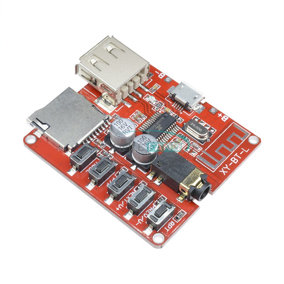 Micro USB 3.7-5V Audio Decoder Bluetooth 4.1 MP3 Player Board TF SD ...