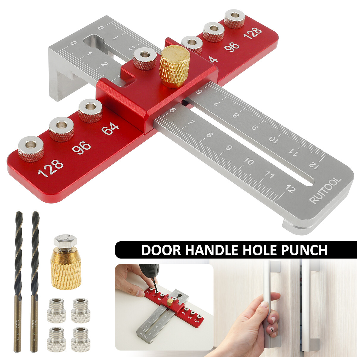 Cabinet Hardware Jig Adjustable Punch Locator Drill Tool for Door ...
