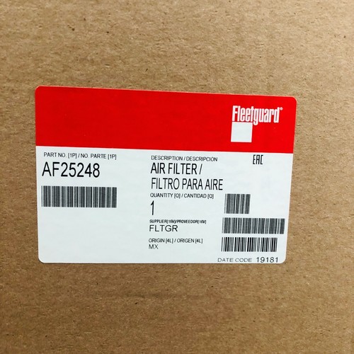 FLEETGUARD AF25248 AIR FILTER ID 7.46" [189MM] OD 13.06" [332MM] H 25. ...