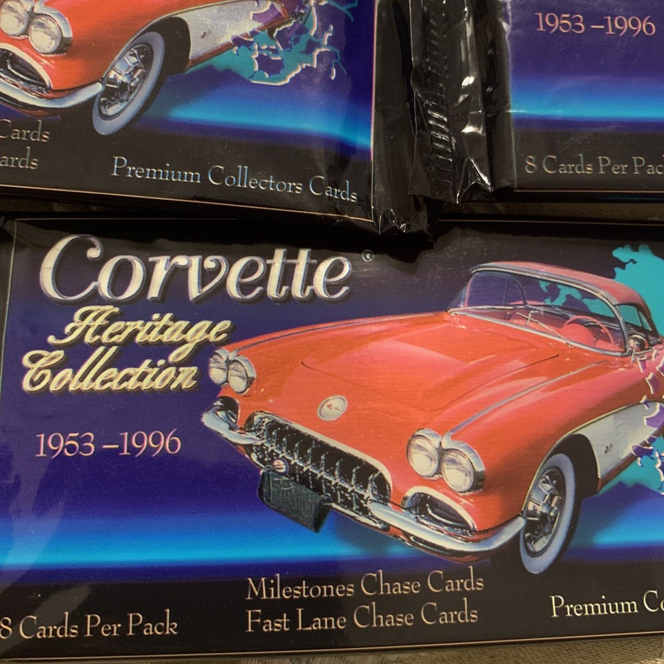 Five New Unopened Corvette Heritage Collection Collector Card Packs ...