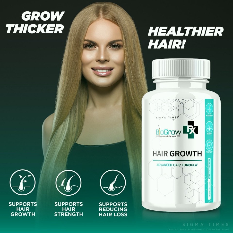 BioGrow Dietary Pills to Boost Hair Growth and Strength Naturally 60ct ...
