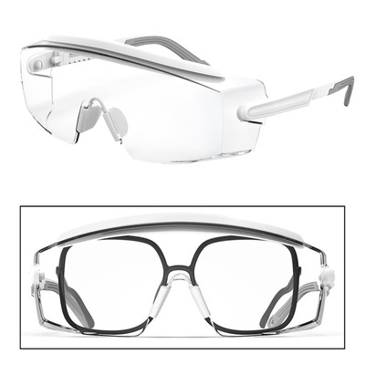 Safety Glasses over Eyeglasses Clear Anti Fog for Men Women | eBay
