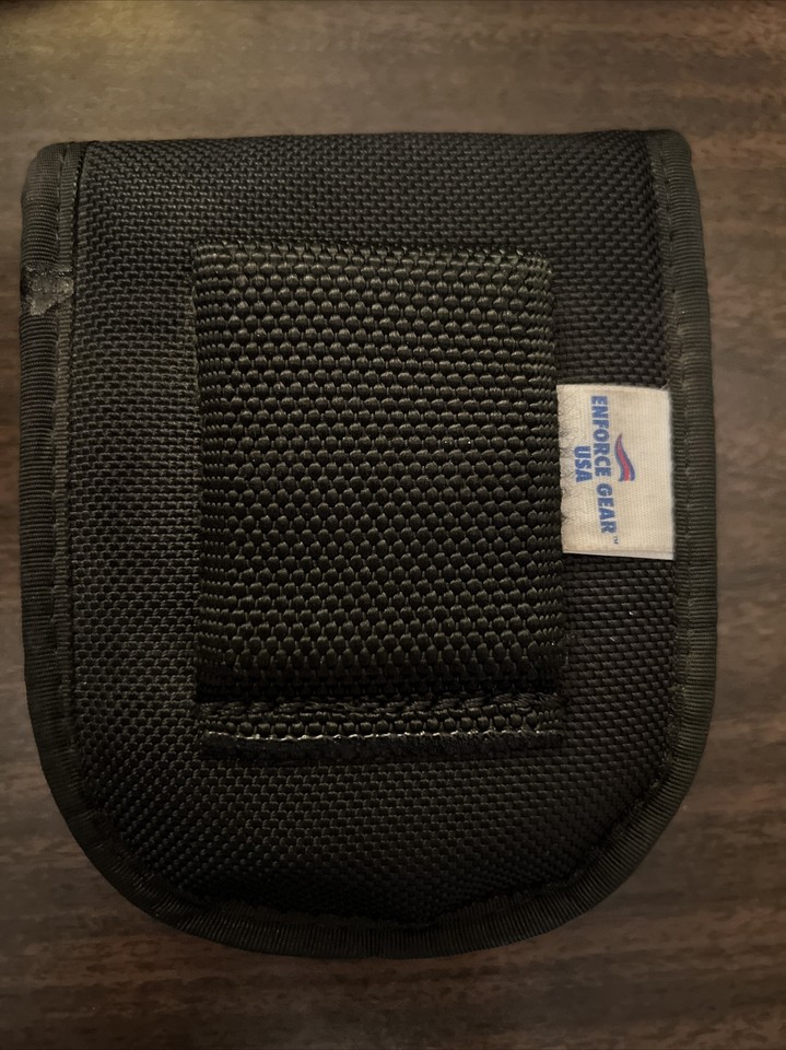 Enforce Gear USA Nylon Single Hinged Handcuff Holster snap closure Belt ...