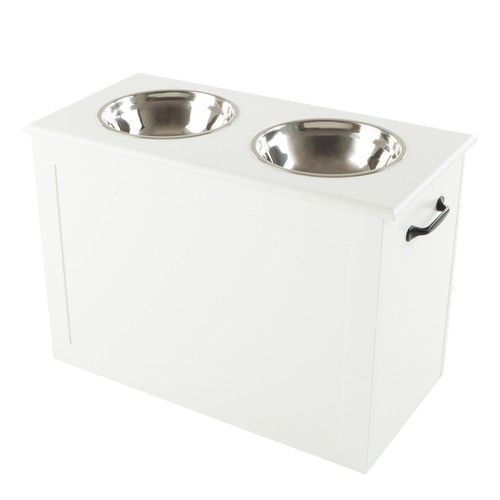 Elevated Dog Bowls Storage 16in Tall Feeding Tray Pet Supplies 50oz ...