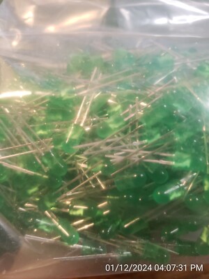 100pc 5mm LED GREEN Clear Lens, GREEN Light, factory new (OSSD) | eBay