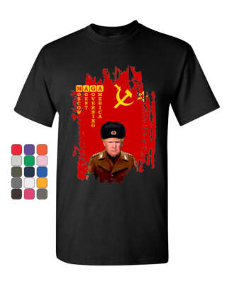 MAGA Comrade Trump T-Shirt Funny Soviet Flag USSR Russian Agent Mens ...