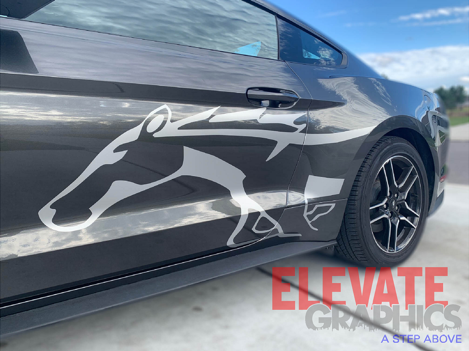 Fits Ford Mustang Decals Side Freedom Vinyl Stripes Graphics Stickers ...