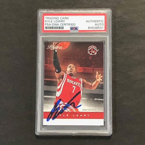 2012-13 Panini Prestige #94 Kyle Lowry Signed Card AUTO PSA Slabbed ...