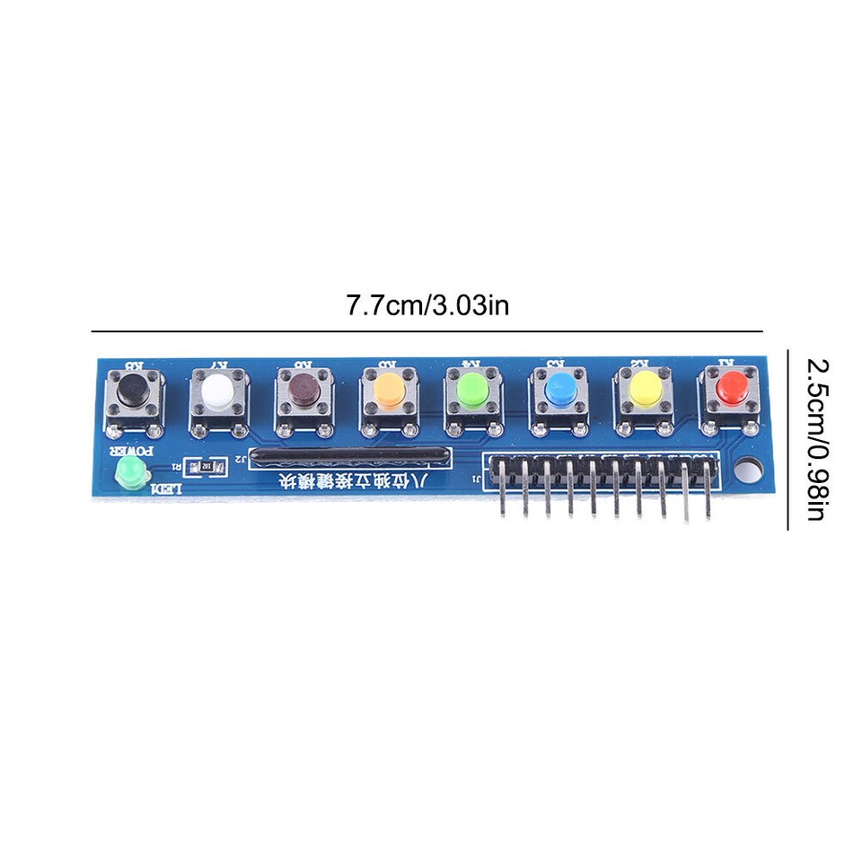 8 Buttons Keypad Modules with LED Indicator for Arduino ARM Raspberry ...