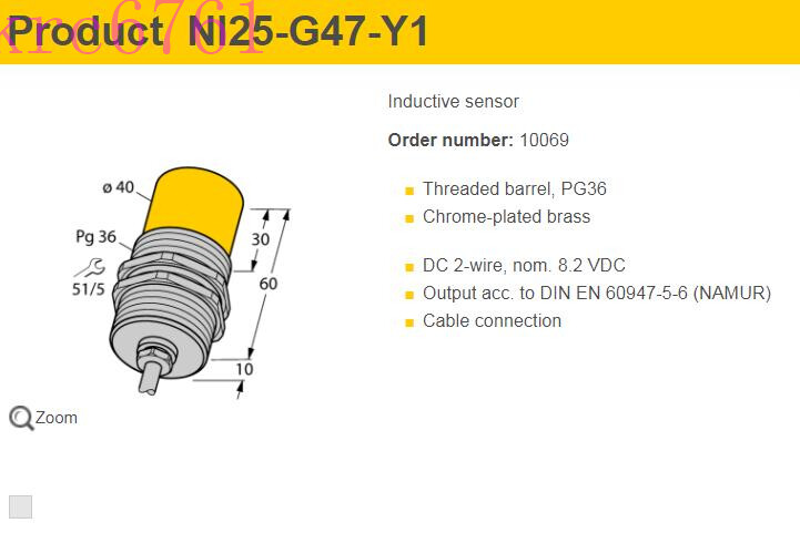 Original Explosion-proof type of proximity switch NI25-G47-Y1 sensor | eBay