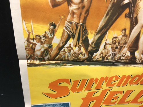 1959 SURRENDER HELL! One Sheet 1SH Movie Poster 27 x 41 Susan Cabot | eBay