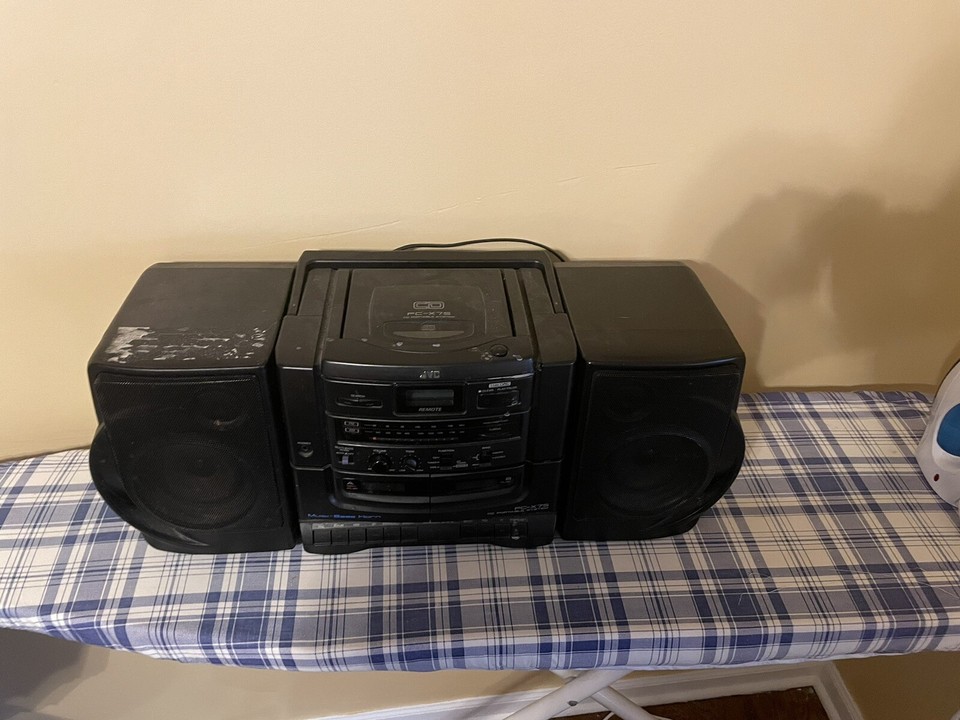 JVC PC-X55 Portable Multi Bass Horn Boombox Cassette CD Radio Stereo ...