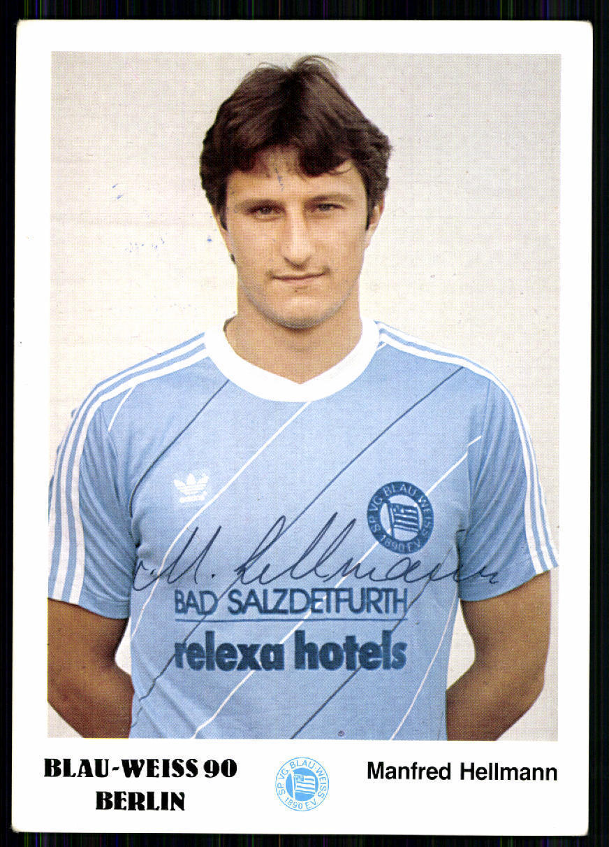 Manfred Hellmann Blau-Weiss 90 Berlin AK 80er Jahre Original Signiert ...