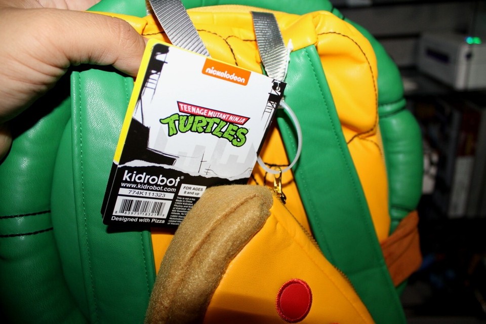 TMNT Backpack Shell Plush w/ Pizza Coin Kidrobot Teenage Mutant Ninja ...