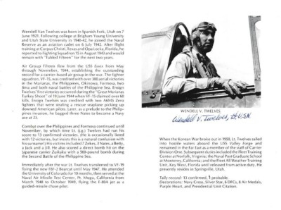 Lt. Wendell V. Twelves- Signed Biography (WWII DOUBLE ACE Pilot) | eBay