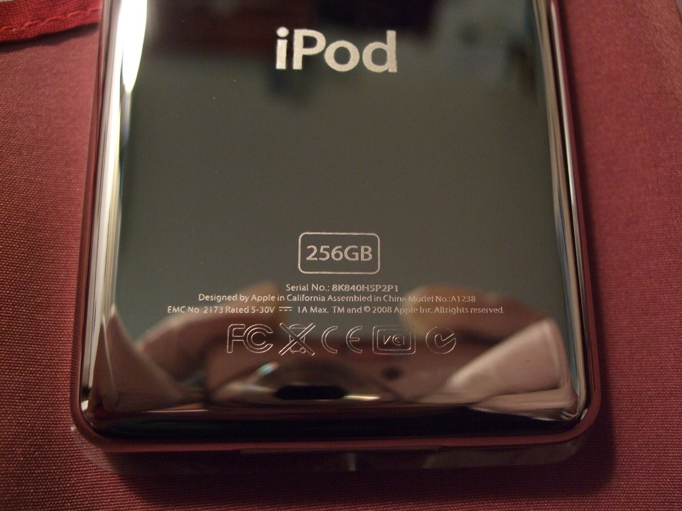 iPod Video WHITE 5th 5.5th Gen 256GB 20000 tracks MADE IN USA 240GB ...