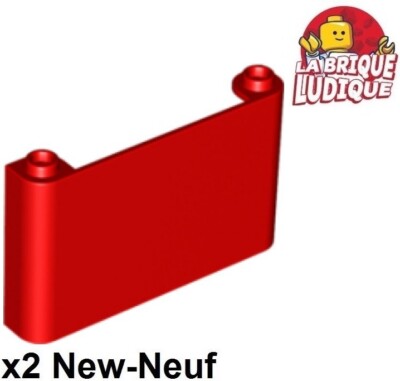 Lego 2x Windscreen 1x6x3 pare brise vitre panneau rouge/red 64453 NEUF ...