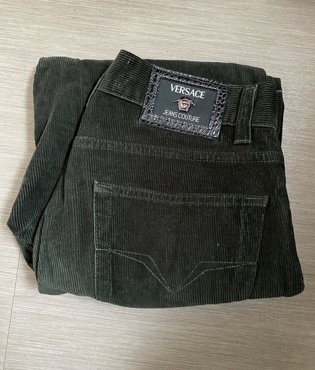 Versace Vintage 90's Jeans Couture Corduroy Green Soft Versace Vintage 90's Jeans Couture Corduroy Green Soft