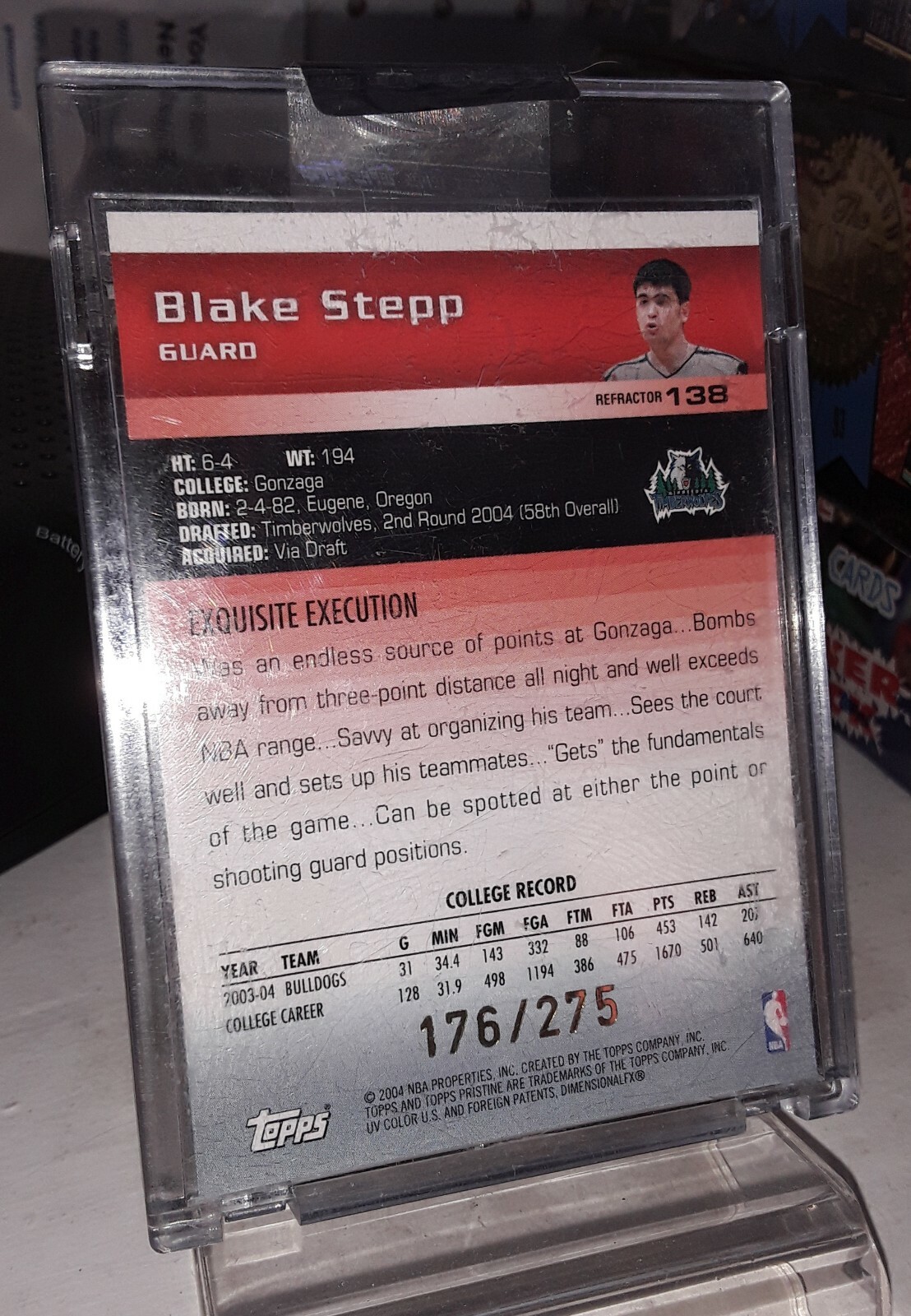 Blake Stepp 2003-04 Topps Pristine Refractors 176/275 Timberwolves | eBay