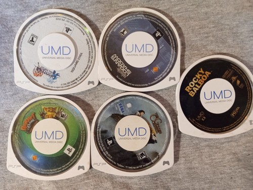 Sony PSP PlayStation Portable UMD Movie & Game Lot of 5 with clam shell ...