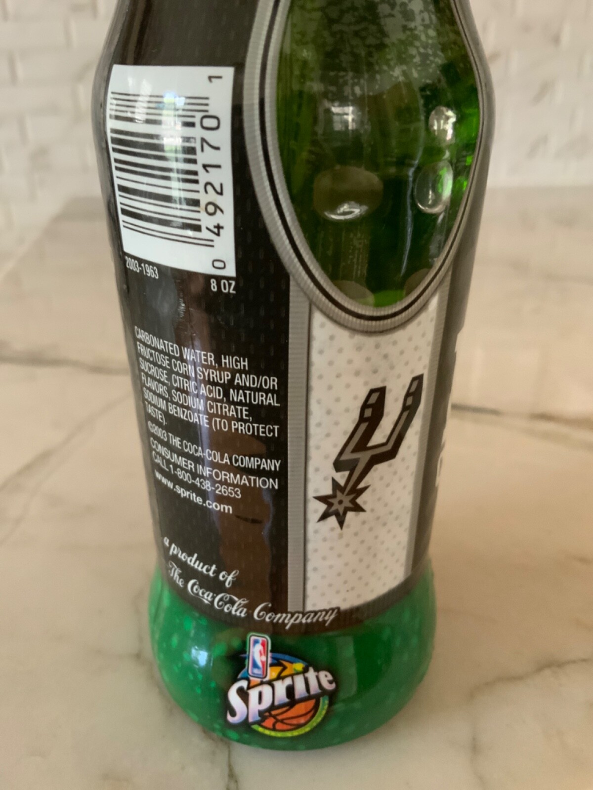 2003 Sprite NBA Champions San Antonio Spurs Commemorative Bottle 8 oz ...