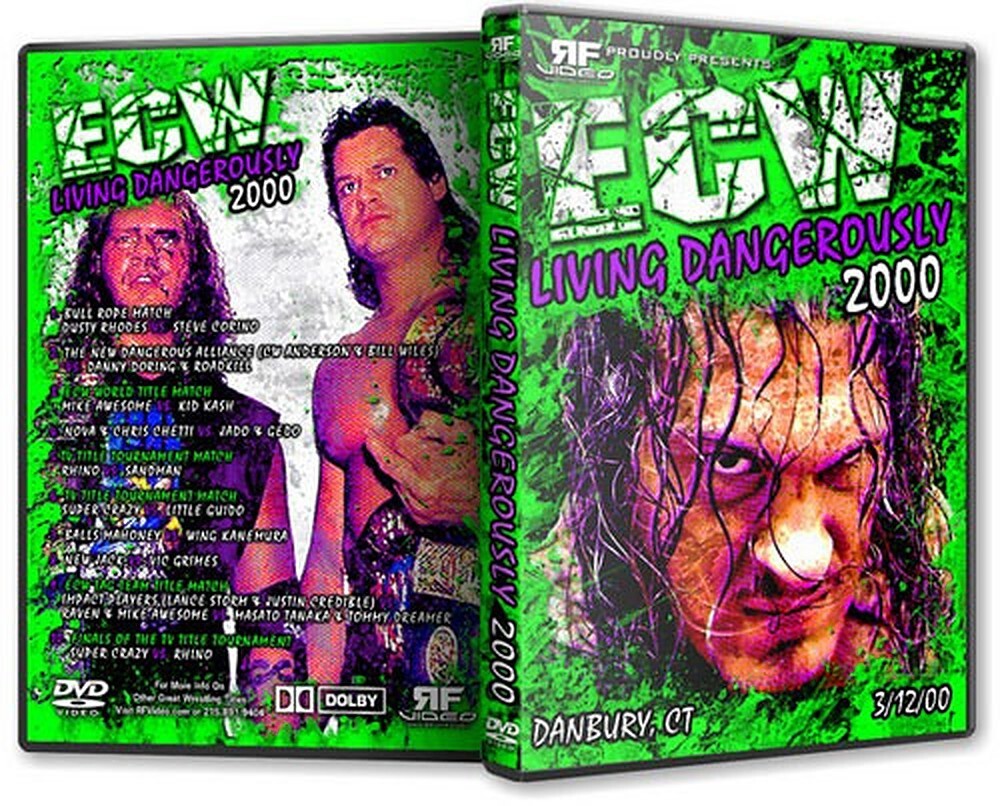ECW Living Dangerously 2000 WWE WWF WCW NWO AEW BRET HART HEYMAN RVD ...