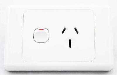 SINGLE 15 AMP 15A POWER POINT SOCKET OUTLET IN WHITE GPO | eBay