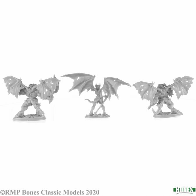 Reaper Bones Dark Heaven Devils Set of 3 Models Painted by Pizzazz for ...