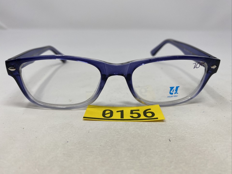 Capri 4U US93 Blue 48-18-135 Blue Crystal Plastic Full Rim Eyeglasses ...