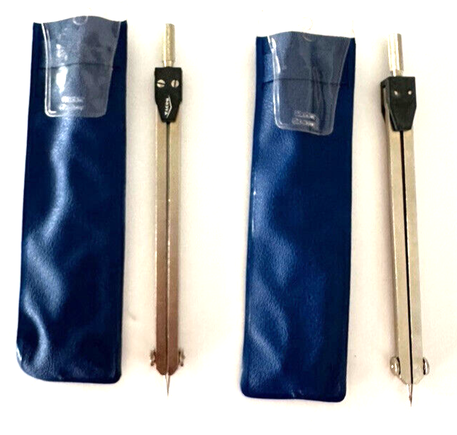 2 TACRO Precision Drafting Compass Dividers W. Germany for Navigation ...