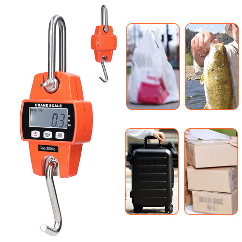 300KG/660LBS Heavy Duty Weight Hook Digital Crane Hanging-Scale ...