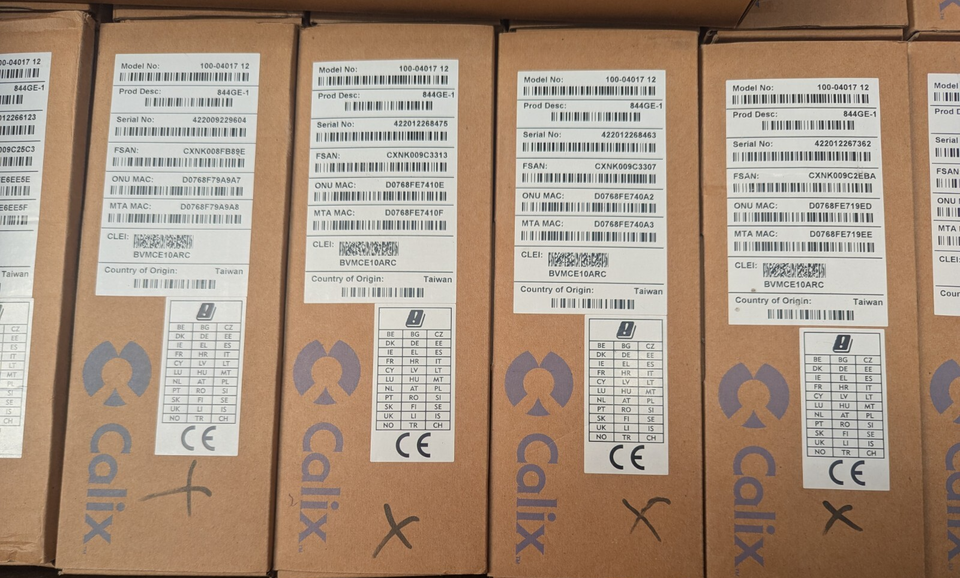 Calix 844GE-1 Fiber GPON ONT Router GigaCenter-100-04017-New In Box-Lot ...
