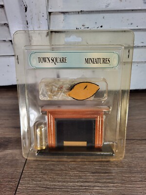 New Town Square Miniatures Fireplace Wooden Doll House | eBay