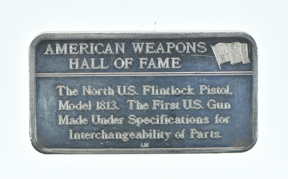 Sterling Silver - American Weapons Hall Of Fame 925 32.3 g Round/Art ...