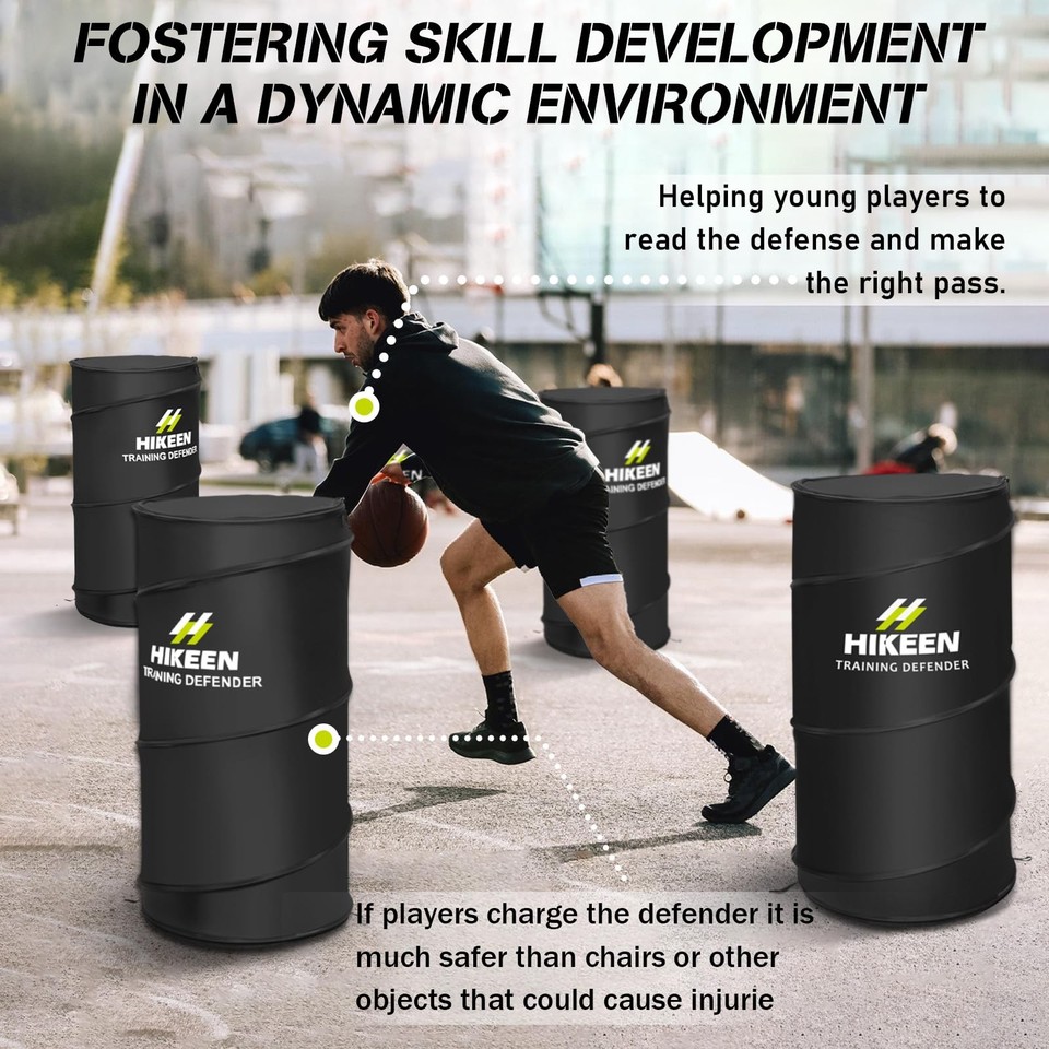 Basketball Defender Dummy 4 Pack - Pop Up Safely Simulate Defender ...