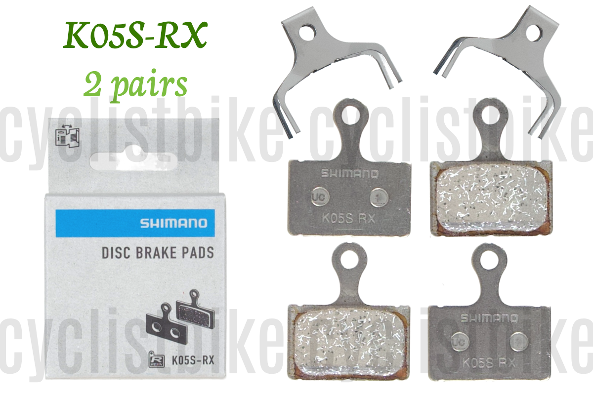 (2 Pairs) Shimano K05S-RX Resin Brake Pads & Spring BR-R8070 R9170 NEW ...