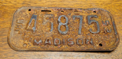 Vintage June 1985 Madison WI Bicycle License Plate | eBay