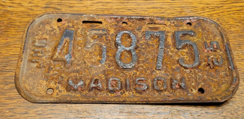 Vintage June 1985 Madison WI Bicycle License Plate | eBay