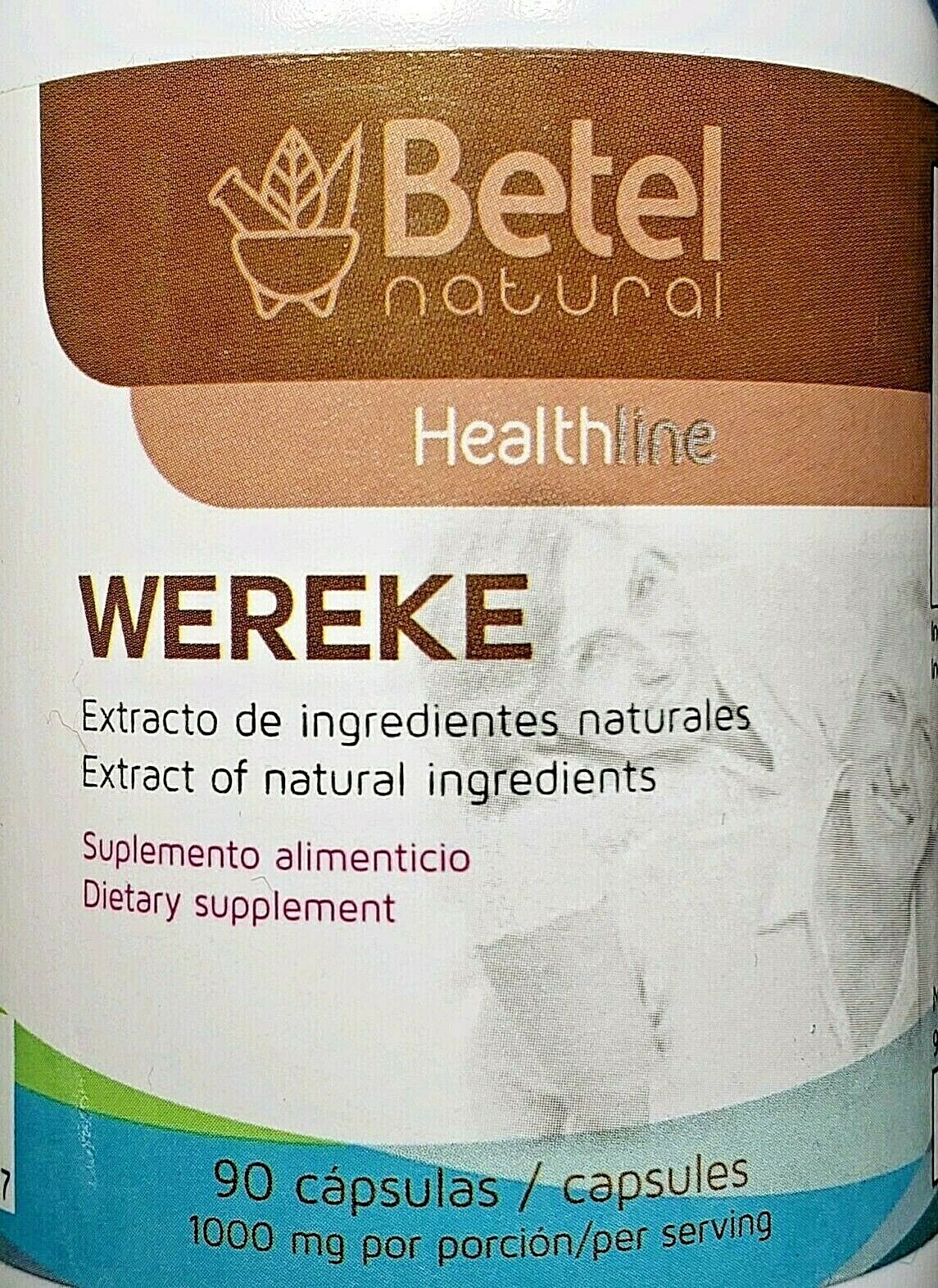 Betel Natural Healthline Wereke 1000 mg- 90 Capsules for sale online | eBay